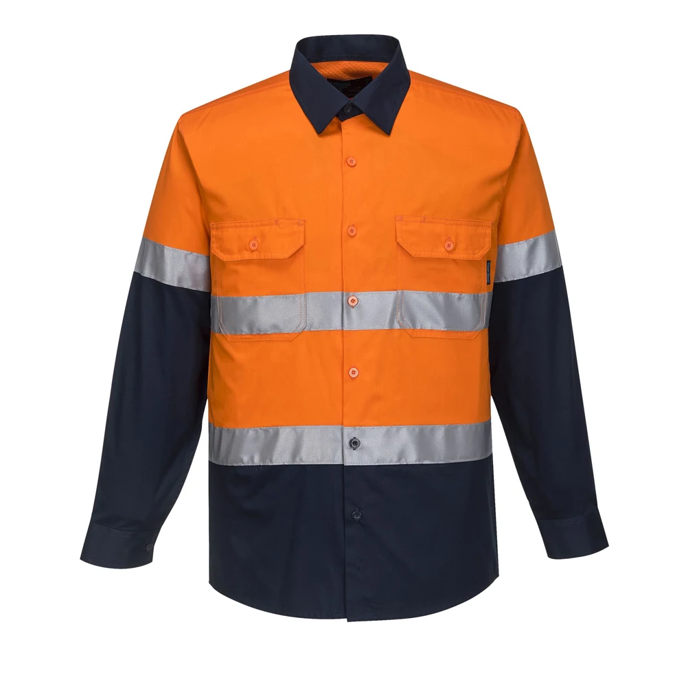 100% Cotton Long Sleeves Hi Vis T Shirt Safety Life T Shirt And ...