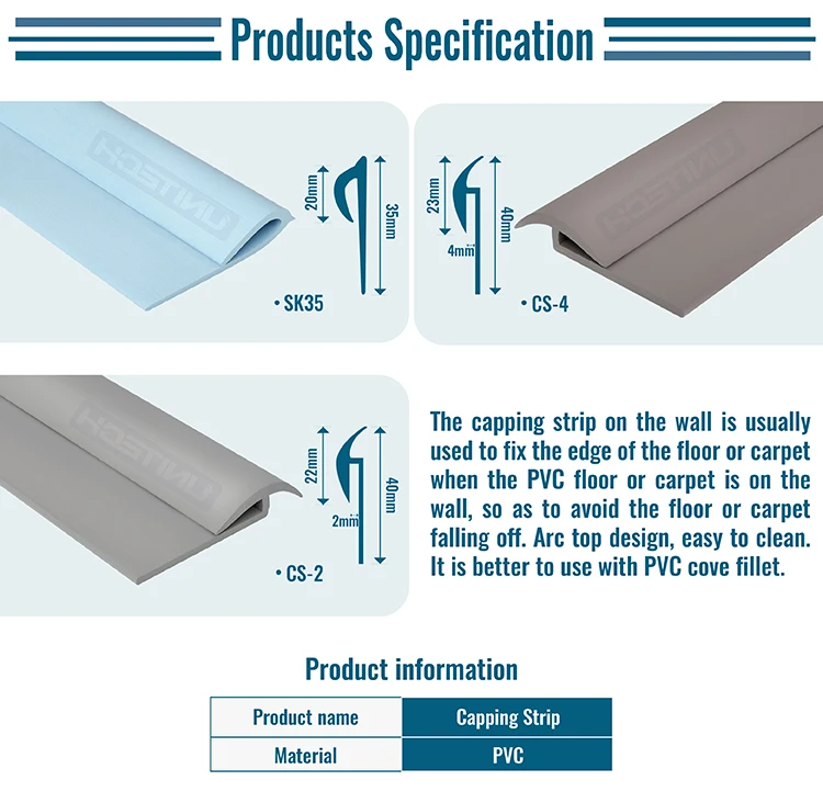Soft Vinyl Flooring Edging Plastic Trim And Cove Former Pvc Capping ...