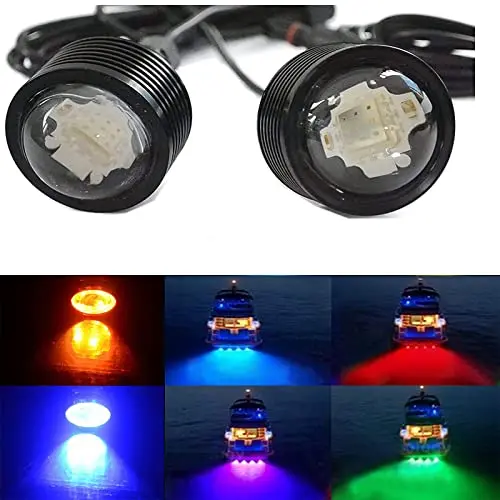 Rgb Multicolor Boat Drain Plug Light 12v Waterproof Plug Lure Stainless ...