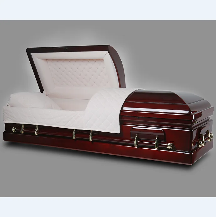 SENATOR Wooden Chinese Funeral Casket - High Polish Finish