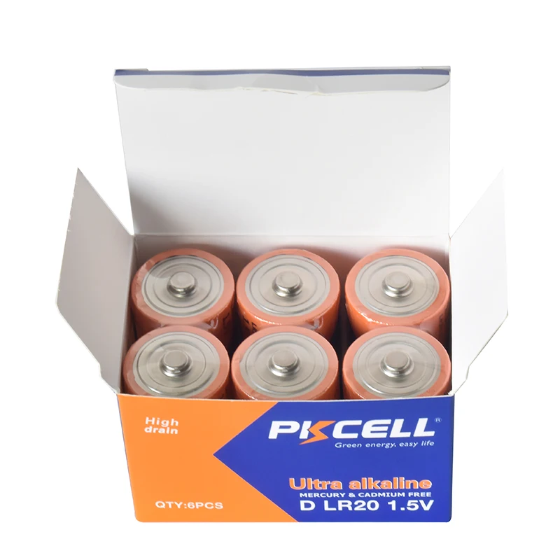 2s Pkcell Brand Primary Dry Lr20 1.5v D Size Alkaline Battery - Buy ...