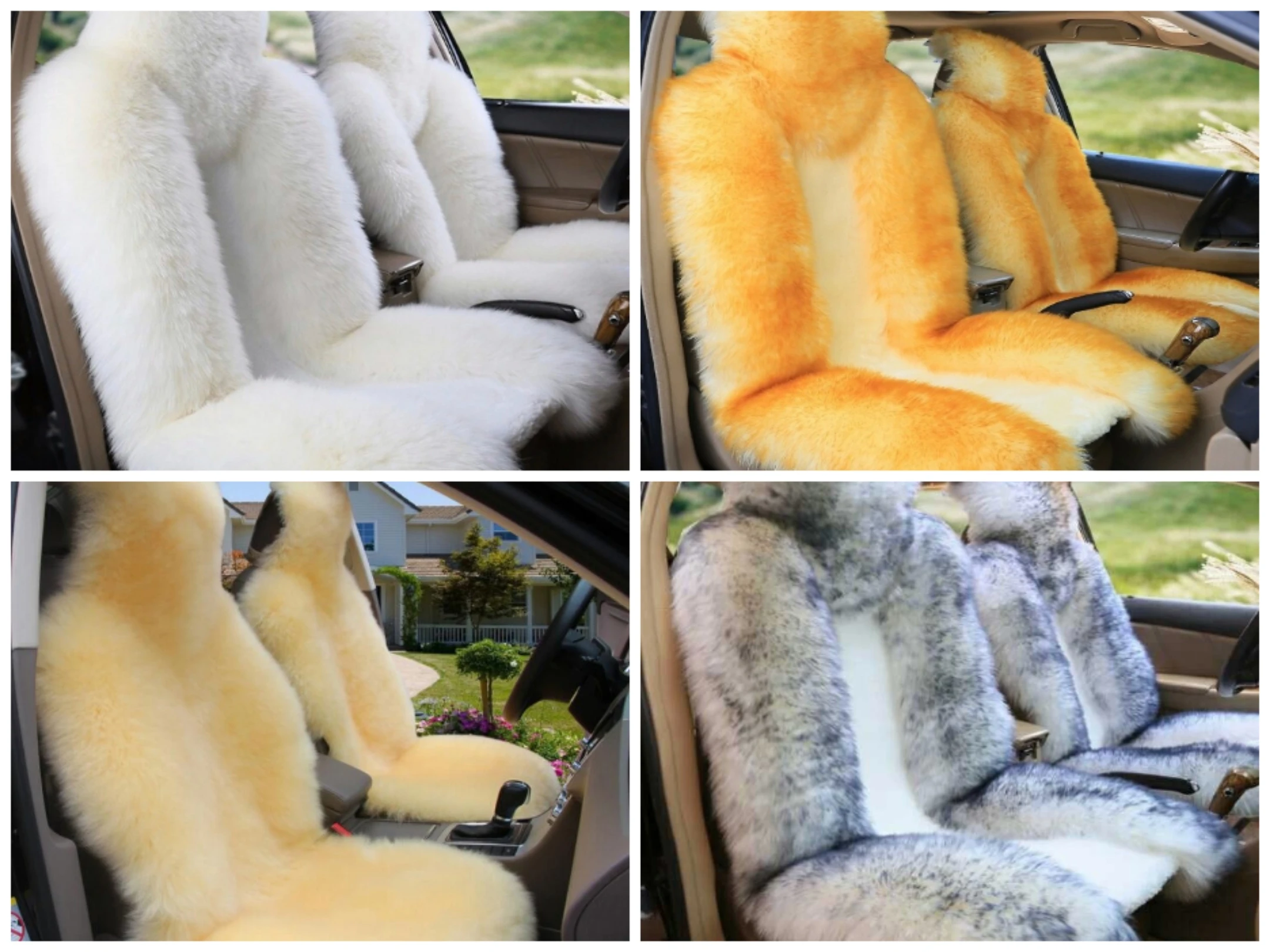 Luxury Real Sheepskin Genuine Australian Wool Car Seat Cover For Bmw X5 ...