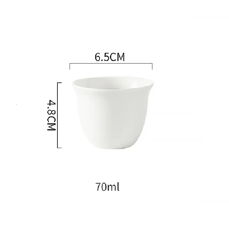 70ml Ceramic Saudi Cawa Tea Cup Set White Stoneware Custom Printing ...