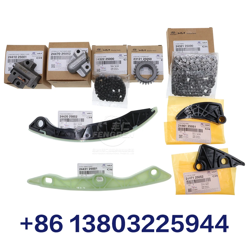 Timing Chain Kit Timing Chain Tensioner Timing Chain Guide 24300-25000 ...
