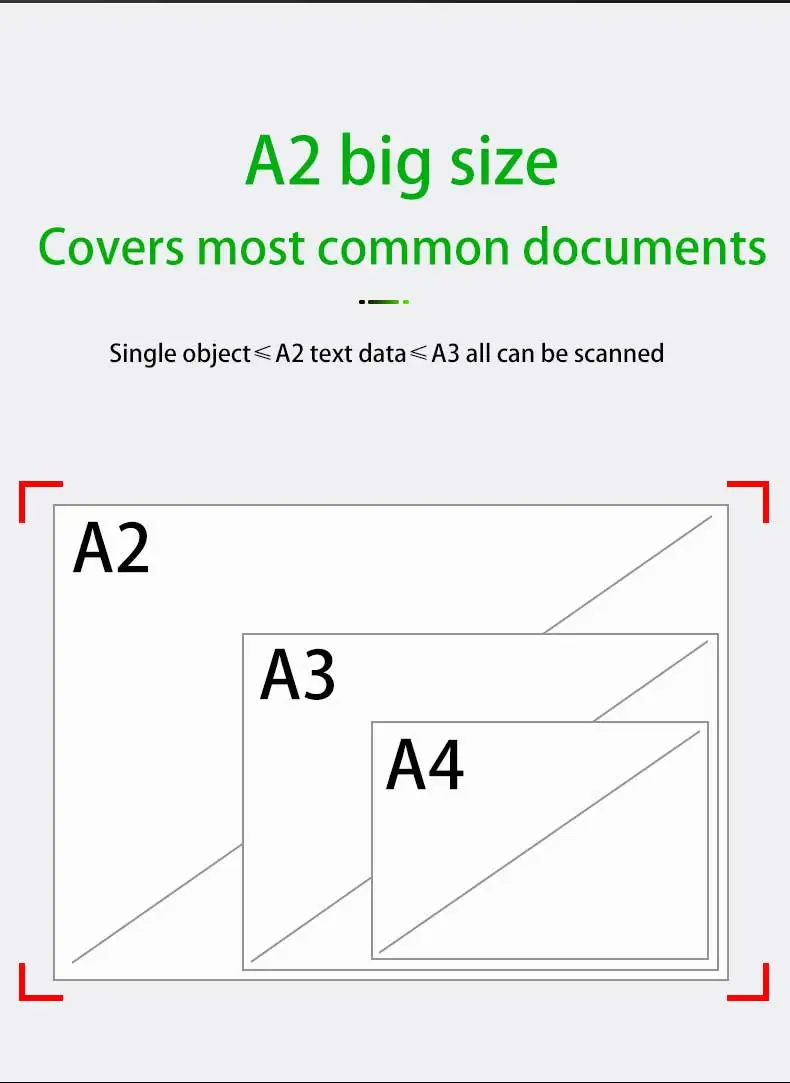 18MP Book Scanner A2 Document Camera OCR Scanner with LED Light for ...