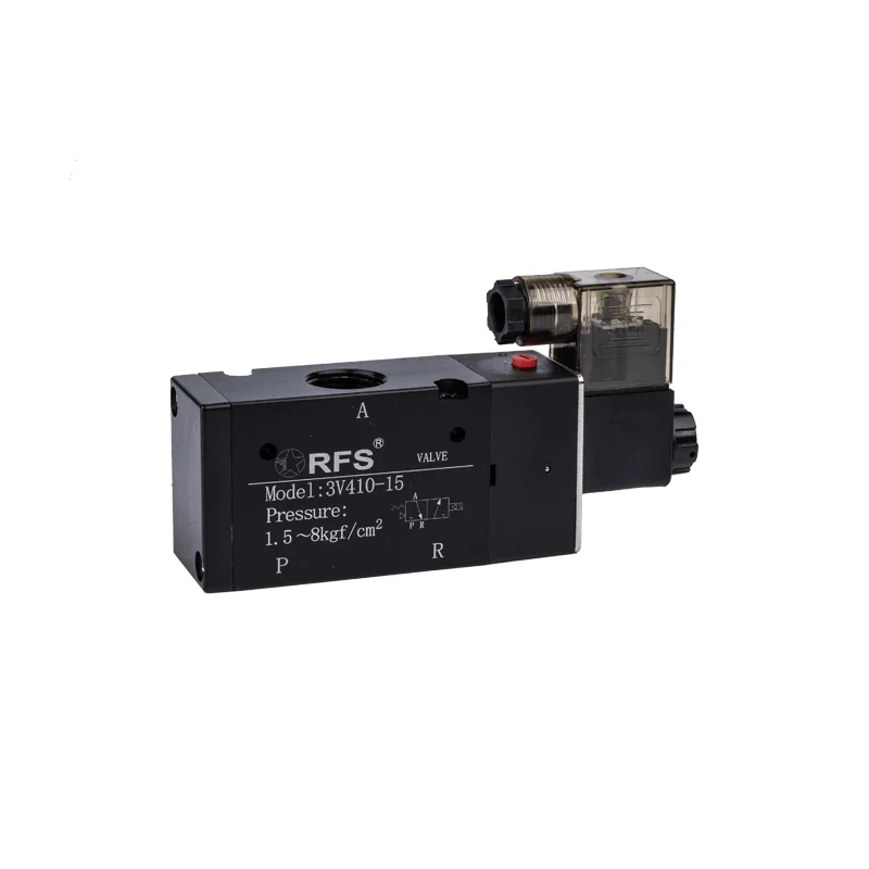 3v Series 2 Position 3 Way Air Pilot Valve Pneumatic Single Coil ...