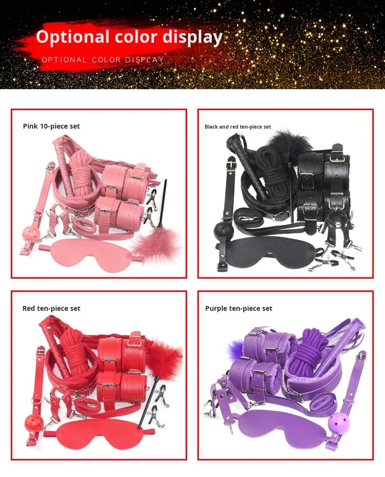 Adult Toys Leather Bondage Set 10 Pcs China Sexy Men Leather Adult Toys ...