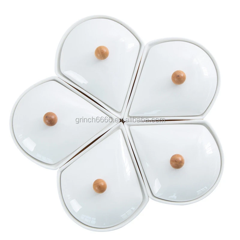 Porcelain Ceramic Snack Divided Serving Platter Tray,Fruit Basket ...