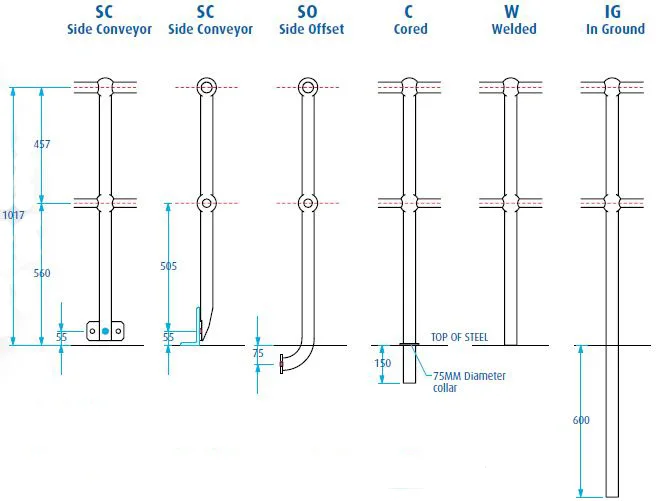 Ball Joint Railing Stanchions Handrail - Durable & Stylish