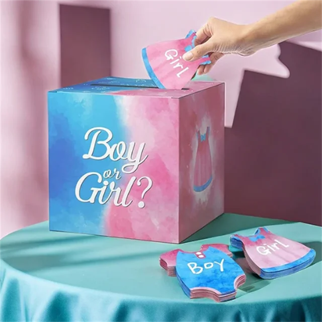Baby Shower Game Gender Reveal Ballot Box Gender Voting Game Box Party ...