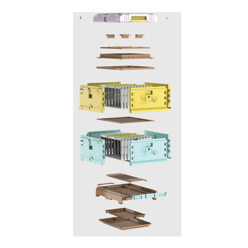 Plastic Bee Hives Double Layers Langstroth Beehive Plastic Langstroth ...