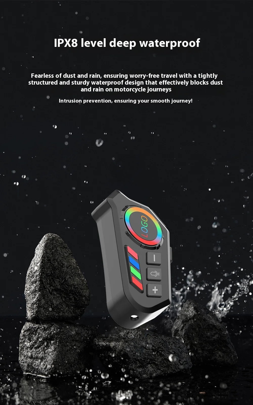 K06 Bluetooth Helmet Headset - Premium Audio & Waterproof