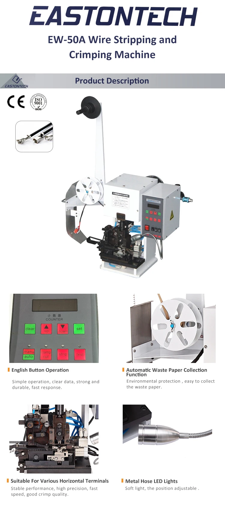 Ew-50a Terminal Crimping Machine Pre-insulated Terminal Crimping ...