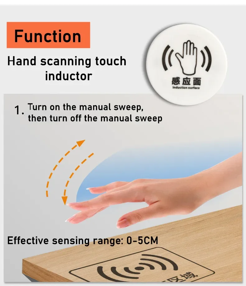 Sunssy LED Dimmable Touch Sensing Hidden Wood Panel Switch 12V Sweep ...