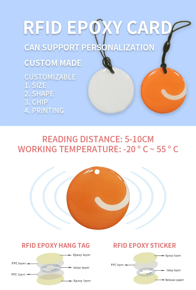 Custom Made Rfid Epoxy Tag With Adhesive Anti Metal Nfc Tag Nfc Social ...
