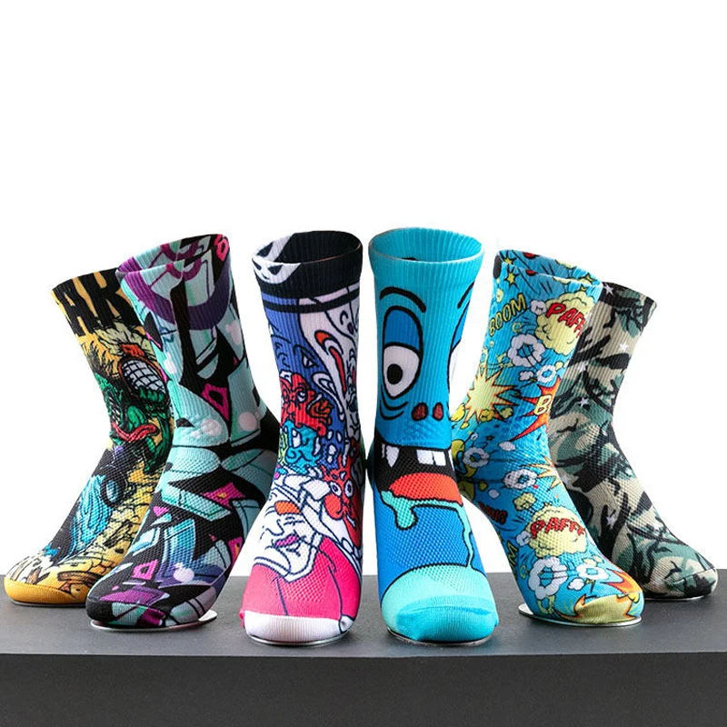 Custom Design 3d Digital Printed Photo Crew Socks Personality ...