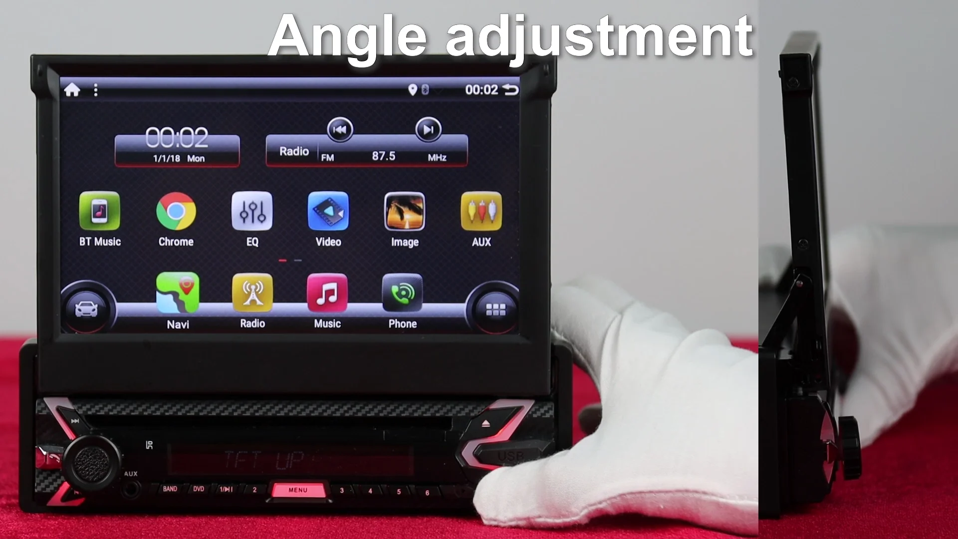 Single 1 Din Gps Car Stereo Mp5 Player Bt Detachable Panel Usb Sd Aux ...