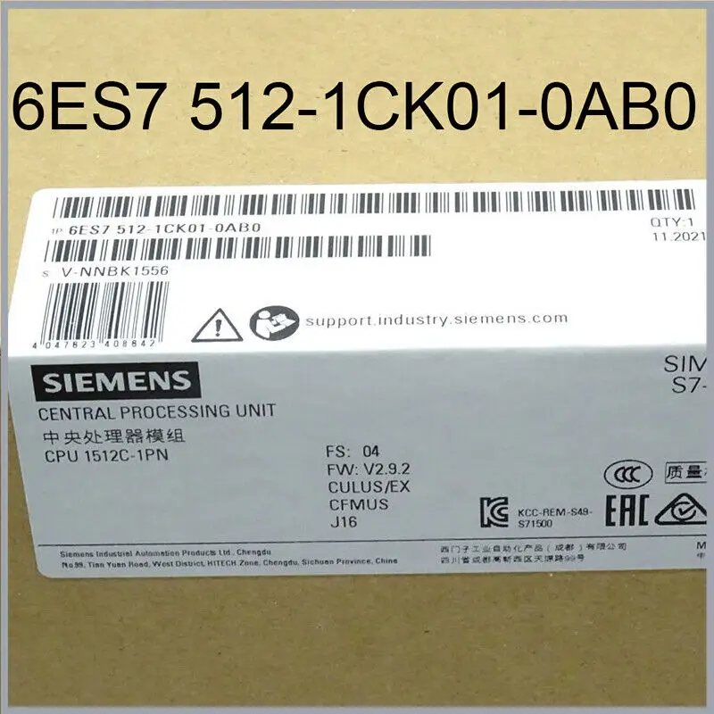 1 Piece New S7-1500 6es7512-1ck01-0ab0 6es7 512-1ck01-0ab0 Cpu Plc S7 1200 Input Module - Buy ...
