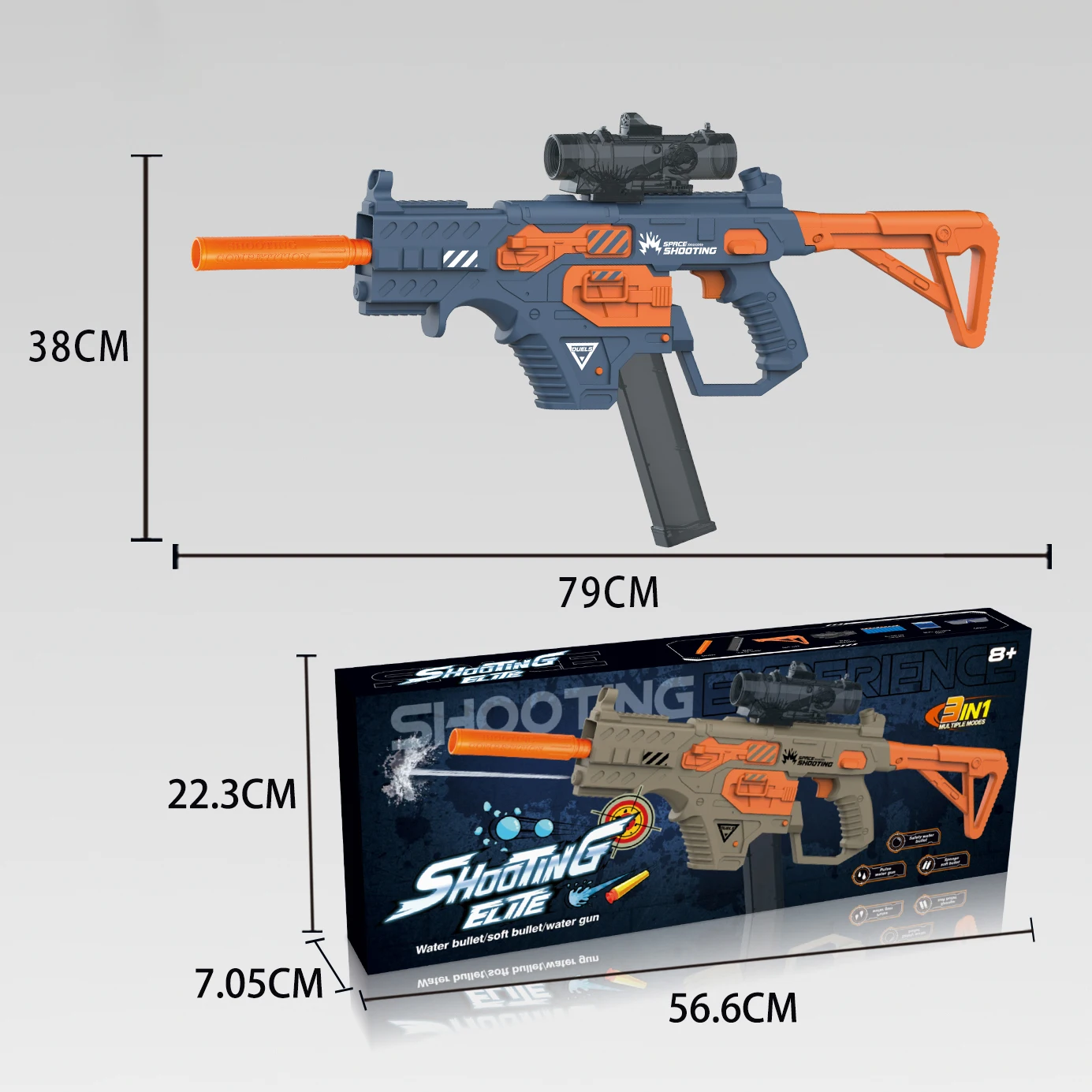 Krissvector Electric Gel Blaster Plastic Splatter Ball Gun For Outdoor ...