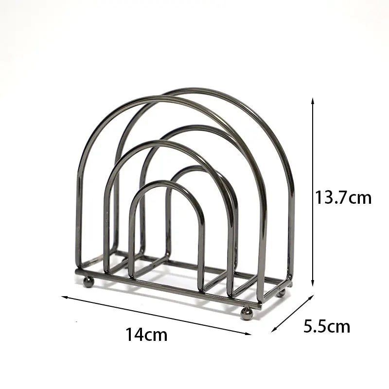 Three-Door Wrought Iron Metal Crafts Vertical Napkin Paperboard Folder ...