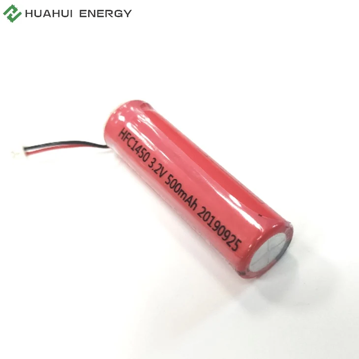 Lifepo4 HFC 1450 500mah 3.2V Cylindrical Rechargeable Batteries
