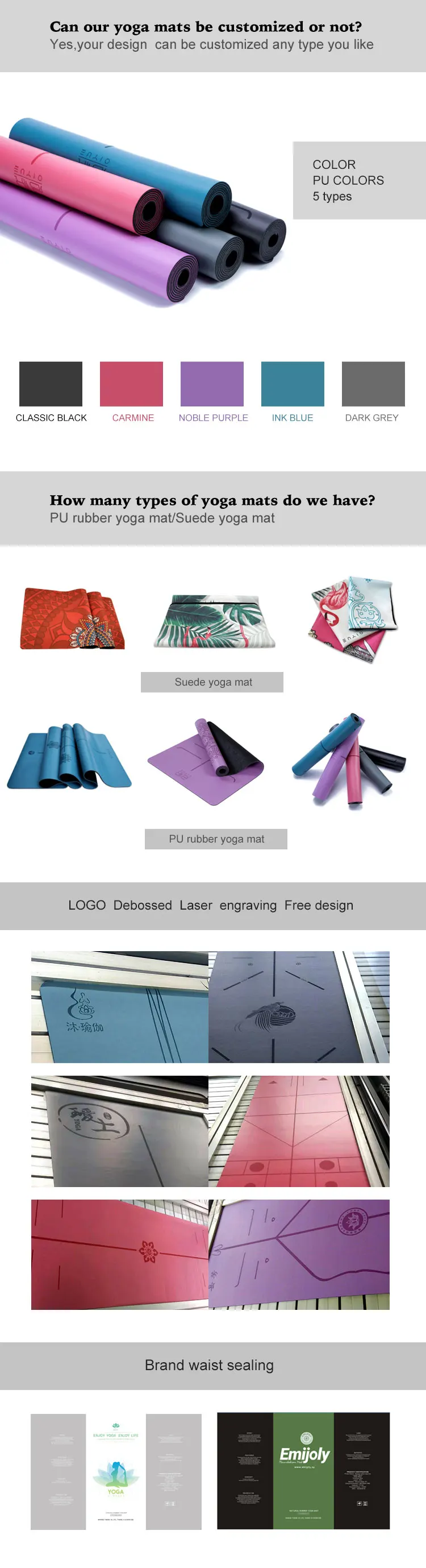 High Quality Custom Pattern Print Natural Rubber Round Yoga Mat - Buy ...