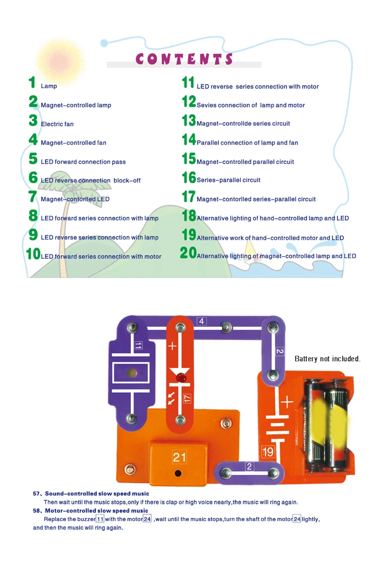 Science STEAM DIY Basic Electronic Circuit Kit for Kids