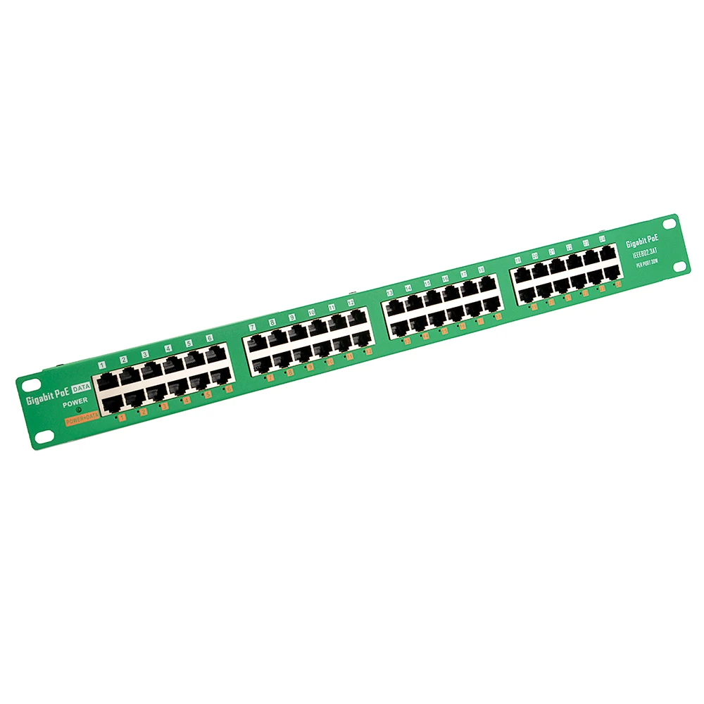 24 Port Gigabit Poe Injector Panel - Reliable Power & Data