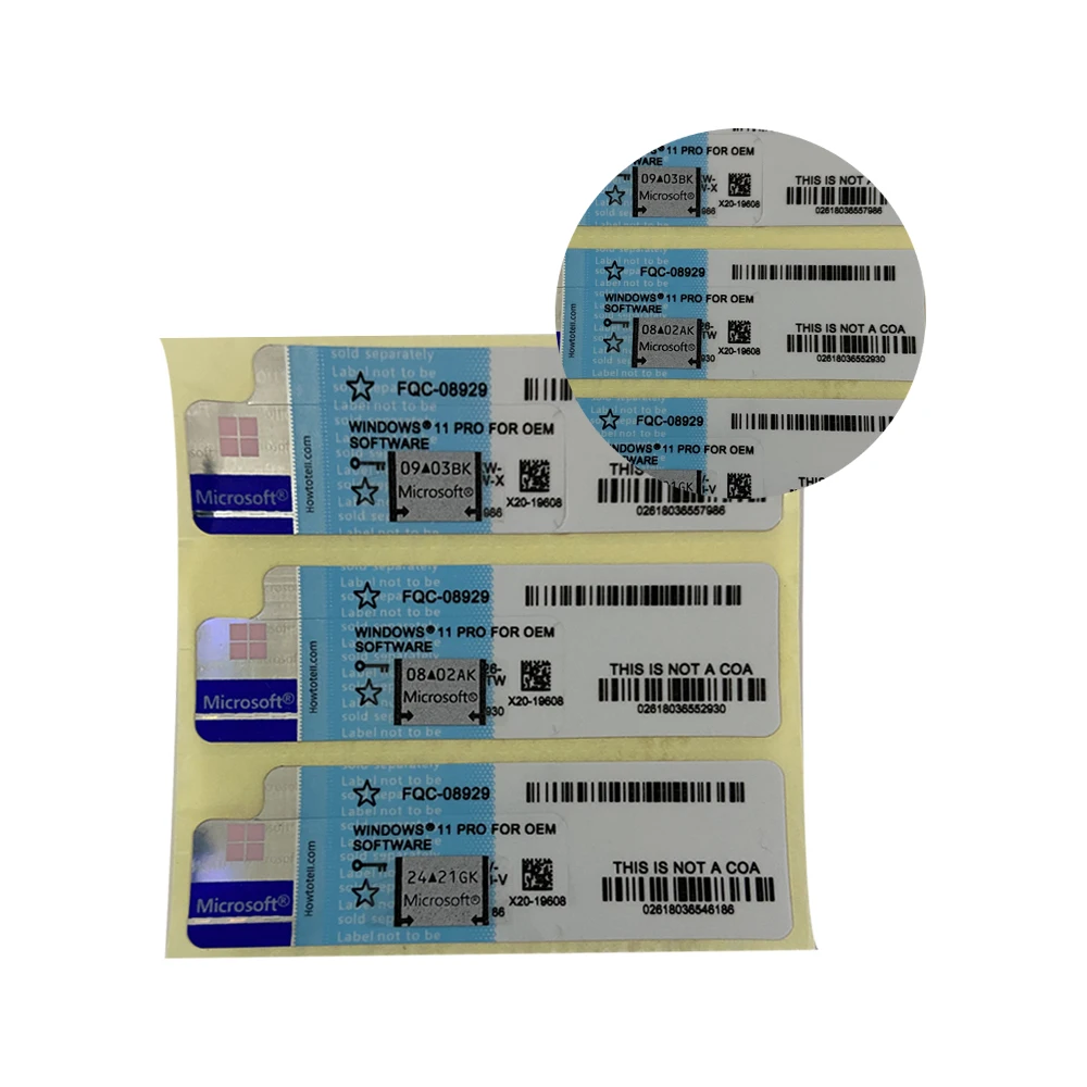 Windows 11 Professional Sticker 100% Activation Online Globally Blue ...