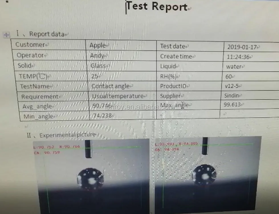 Big Size Contact Angle test Equipment/Dynamic Contact Angle Measuring ...