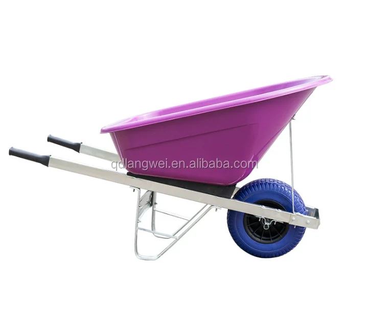 Heavy Duty Wheelbarrow - 200L Puncture Proof Poly Wheelbarrow