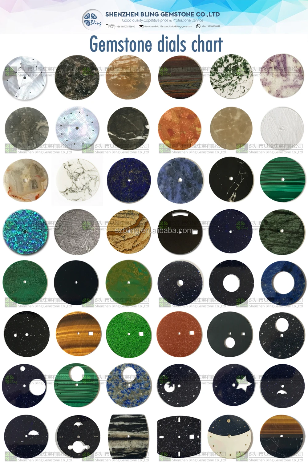 Shop Our Watch Parts Gemstone Watch Dials - Custom Black Marble Dials ...