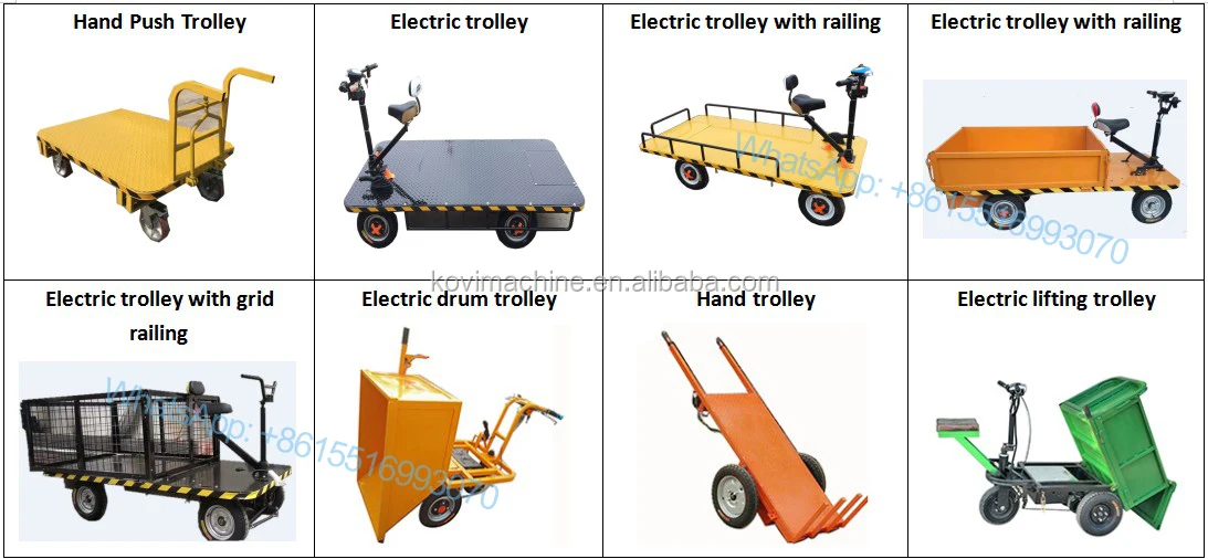 4 Wheels Platform Heavy Duty Warehouse Logistics Trolley