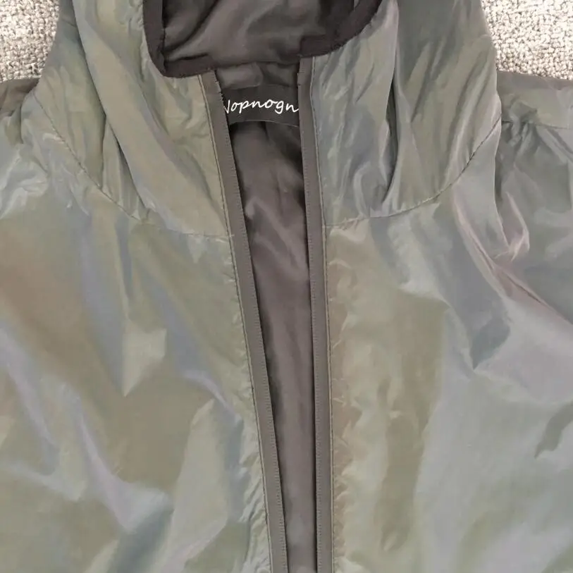 Soft color reflective hooded jacket nightclubs hip hop colorful ...