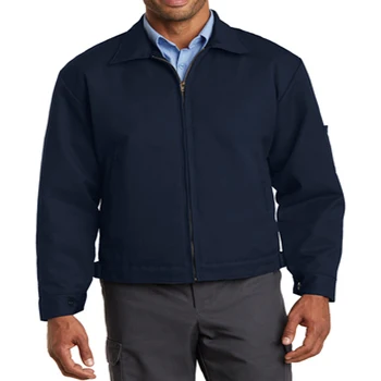 Mens Custom Navy Blue 65/35 Poly/cotton Twill Two Lower Inset Slash ...