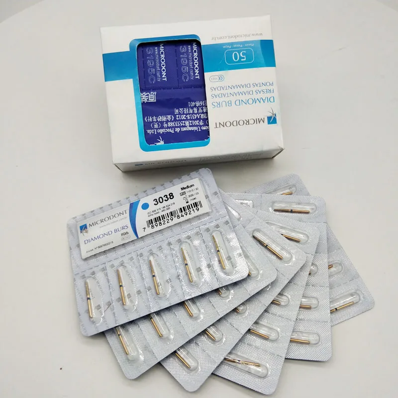 CE Approved MICRODONT Dental Diamond Burs 5pcs/pack Original Made in ...