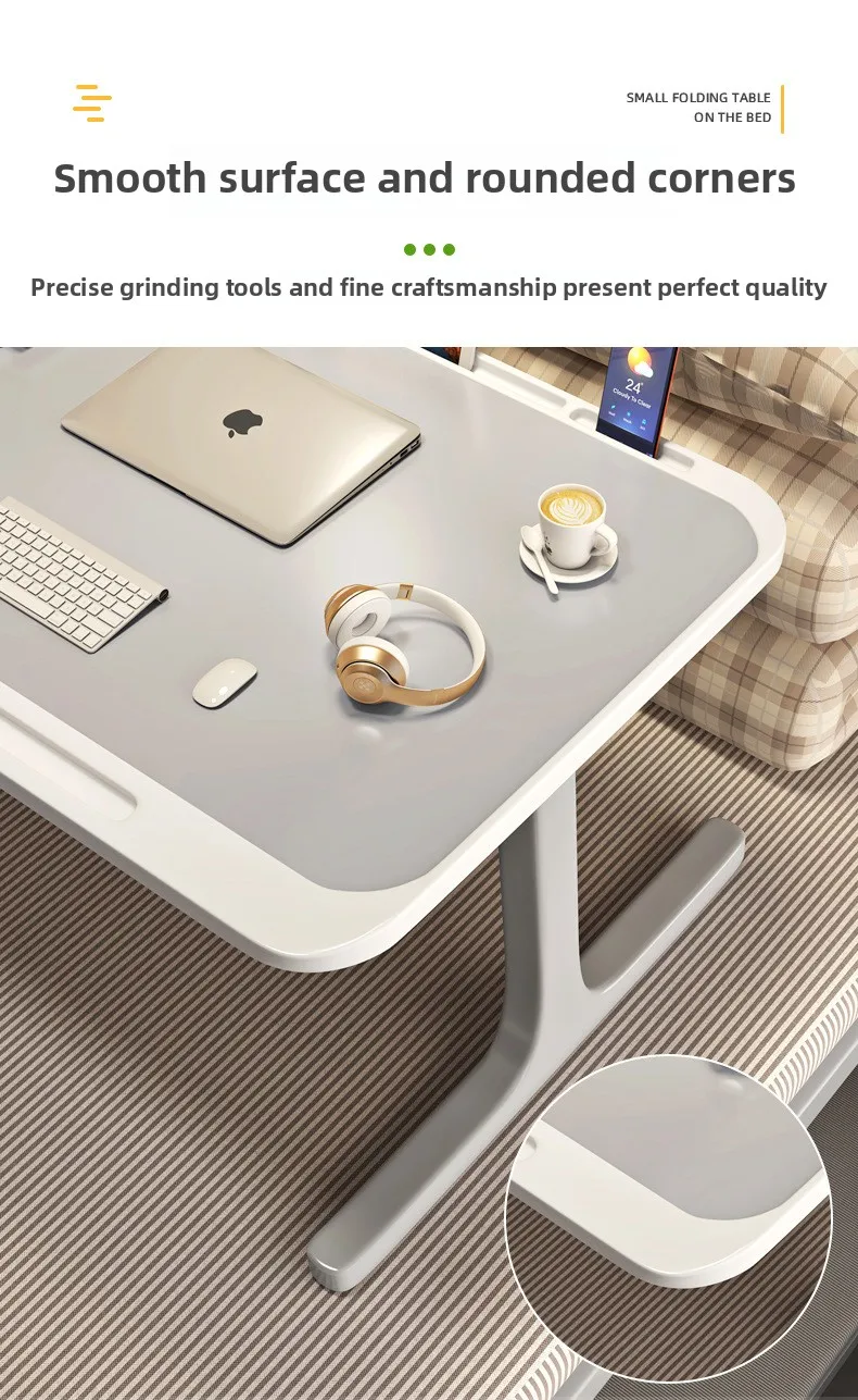 Student Foldable Metal Study Table and Bed Desk New Small Computer Desk ...