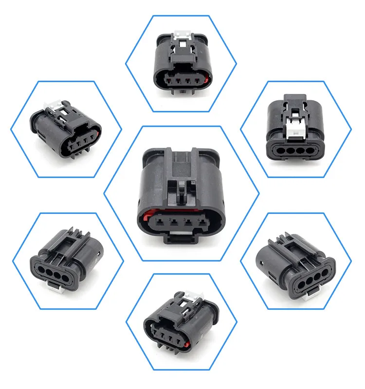 13503575 Black Electrical 4 Pin Waterproof Connector for VW