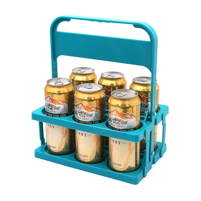 Plastic Foldable 6 Pack Beer Wine Holder Rack - Buy Plastic Beer Bottle ...