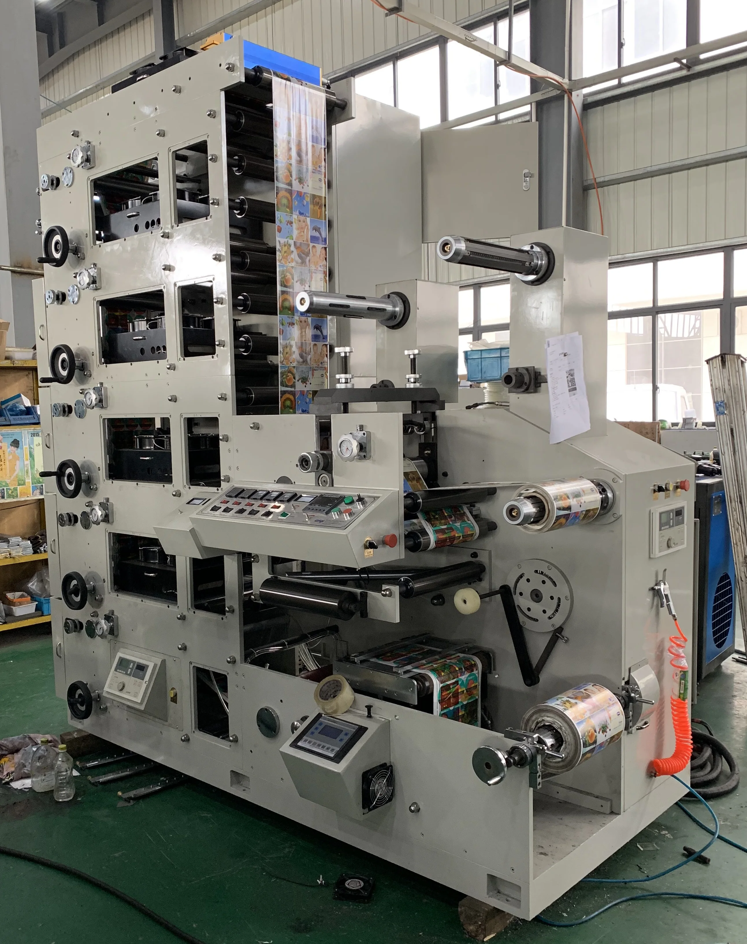 Gp-320-1c 1-color Flexographic Printing Machine For Label Self-adhesive ...