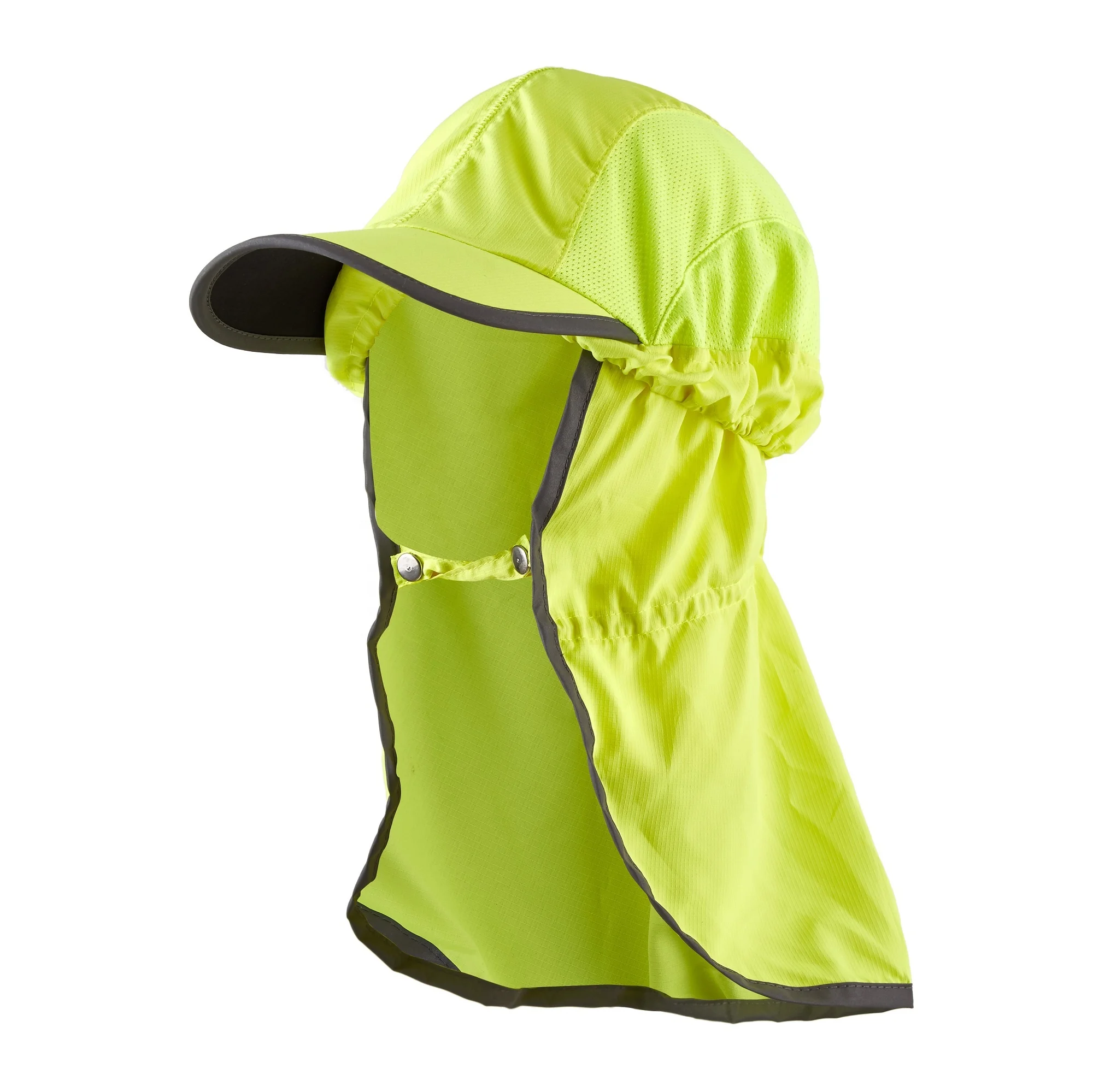 Reflective Brim Edge Neck Flap Cover Fishing Baseball Cap Fluorescent ...