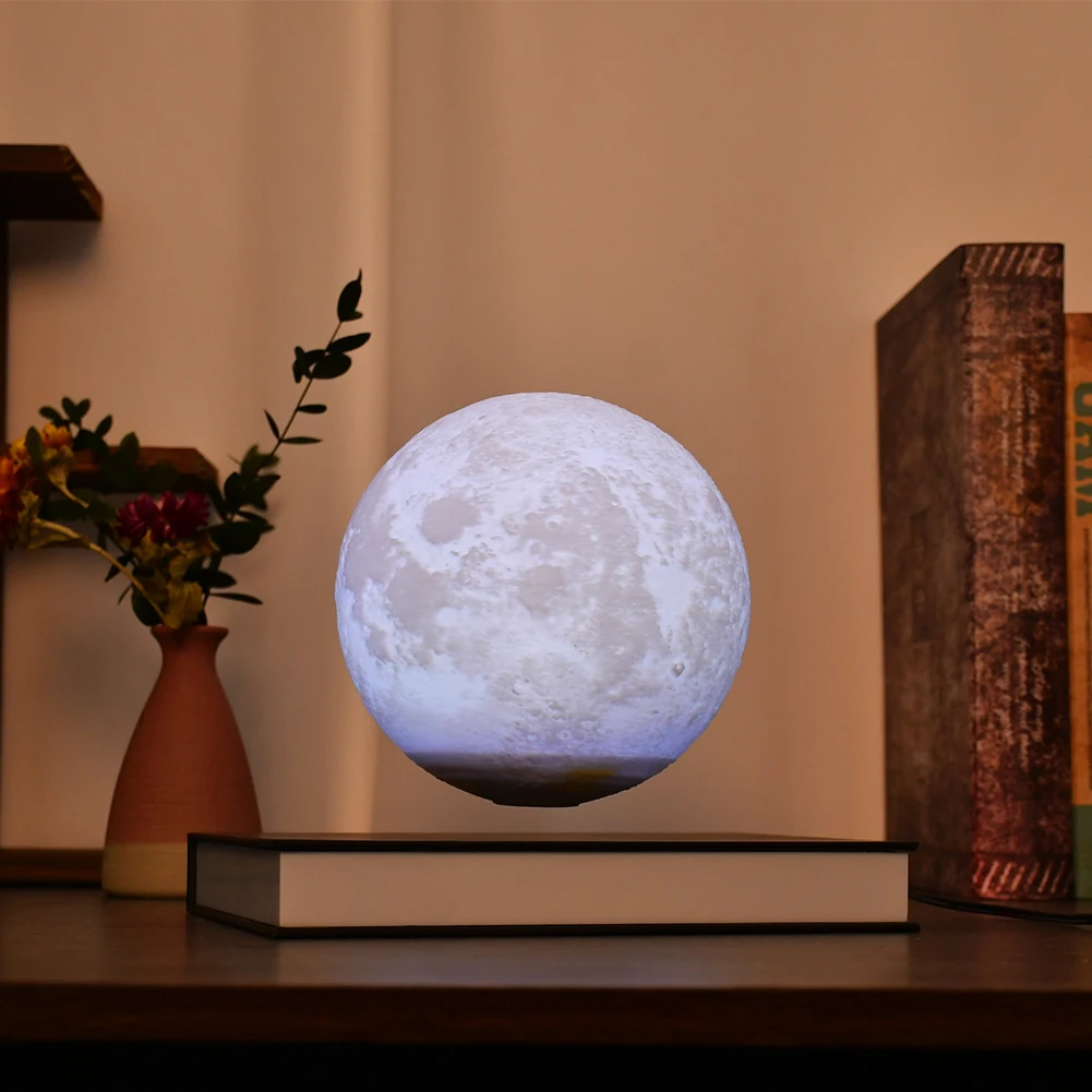 3 Colors Floating Moon Lamp - Magnetic Levitation Light