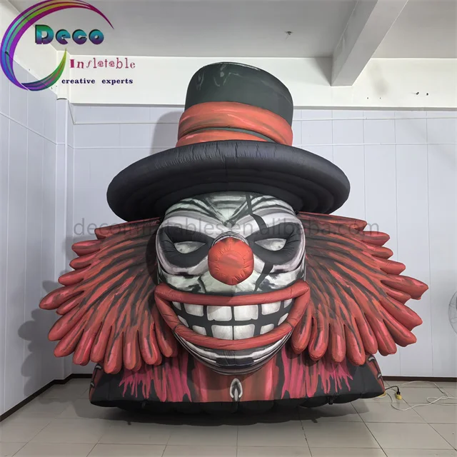 European New 3-meter-high Inflatable Clown Head with Top Hat for ...