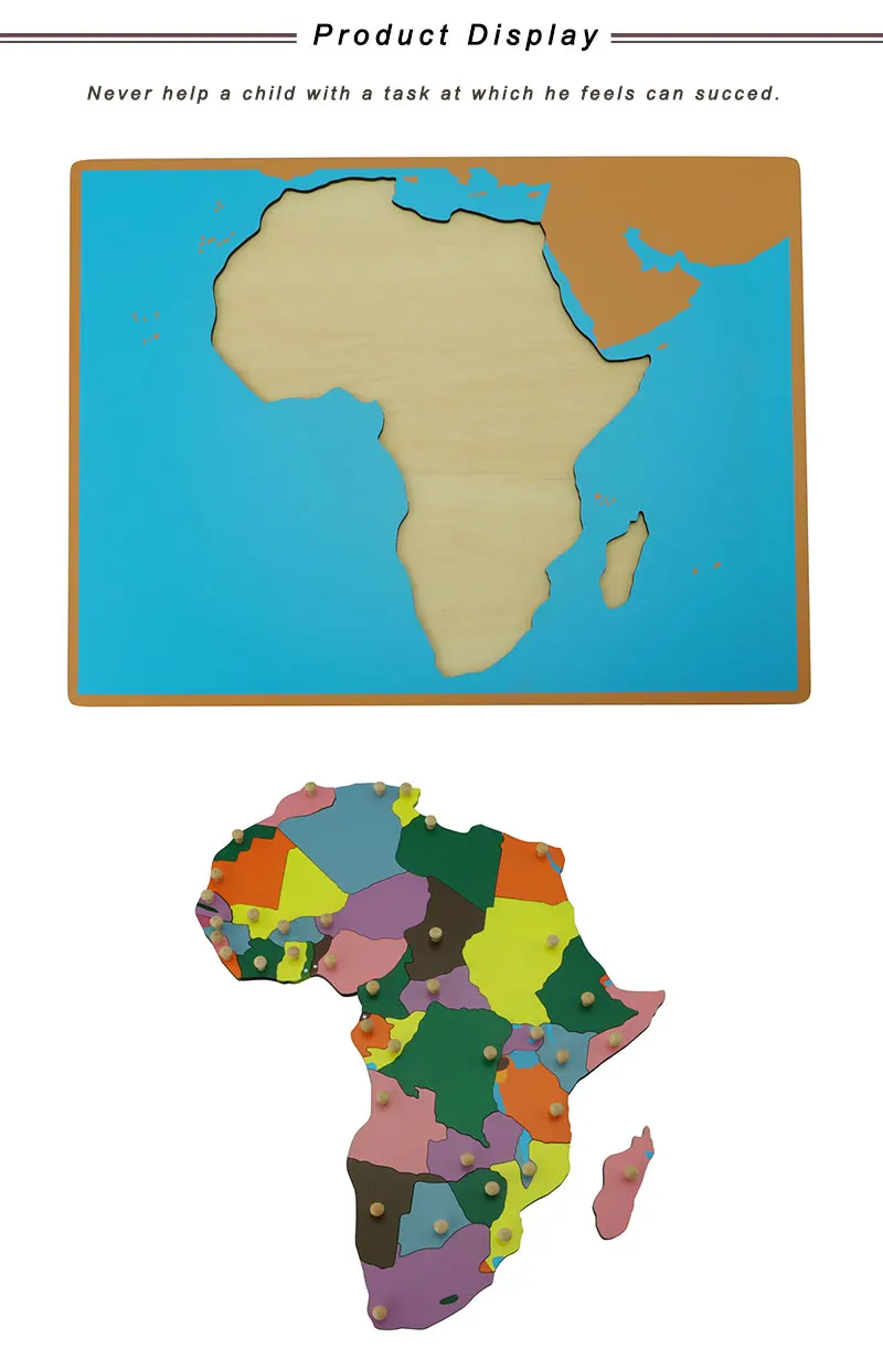Africa Puzzle Map - Montessori Educational Toy for Kids