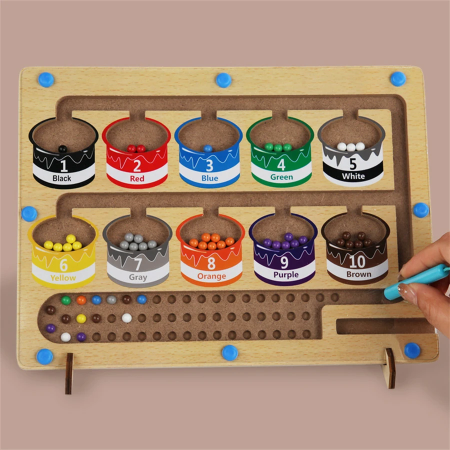 2312 Wooden Cpc New Magnetic Sorting Board With Holes Magnetic Beads ...