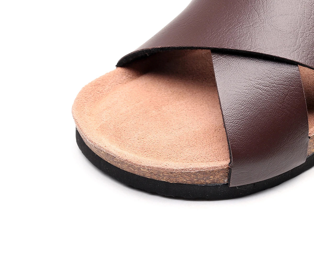 Oem Leather Cork Sole Summer Men Slippers Shoes Washable Indoor Outdoor ...