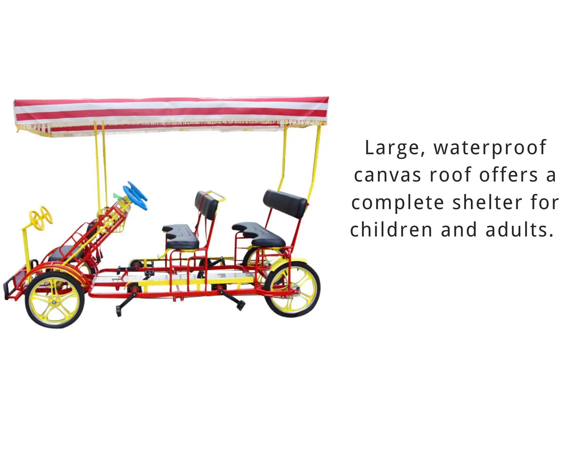4 Wheels Multi Seater Quadricycle Bike with Roof - Ideal 4 Seater ...