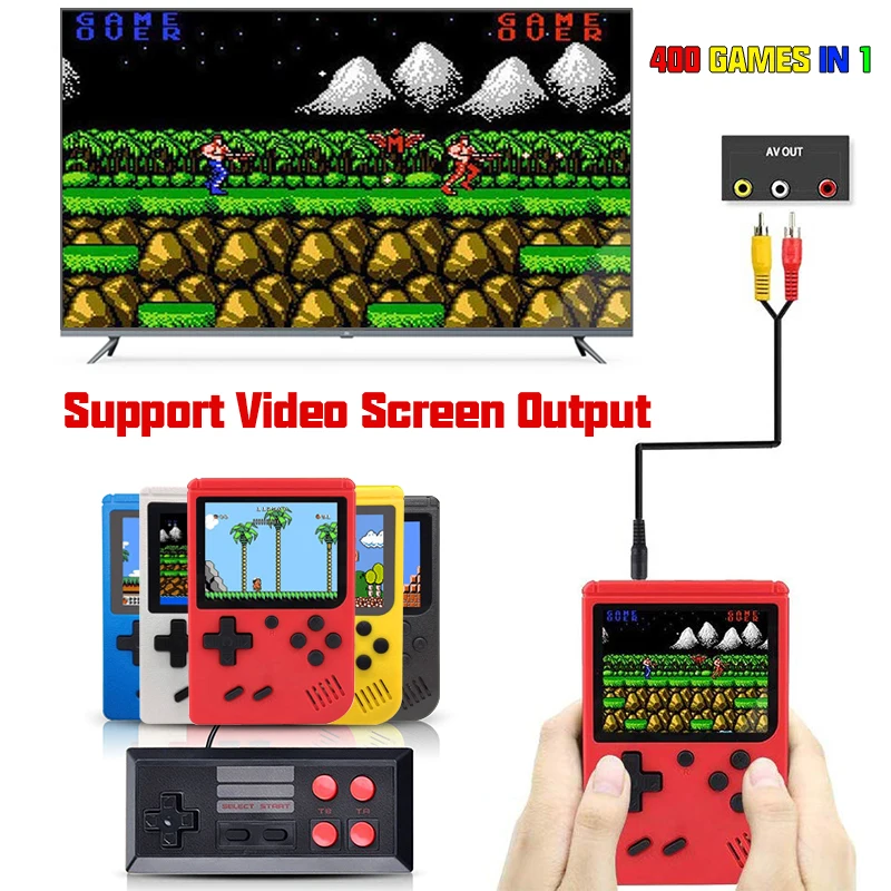 8 Bit Portable Mini Retro Classic Consola 400 Video Gaming Console ...