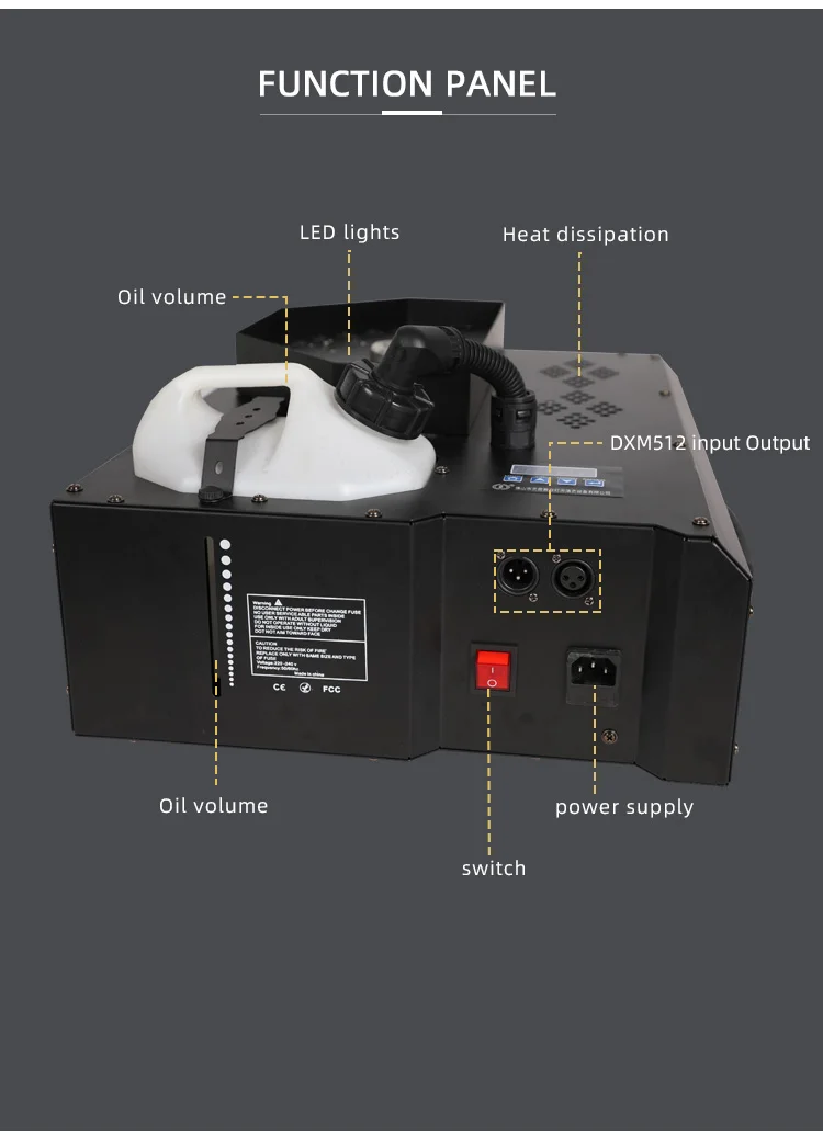Lcd Control Panel 3500w Dmx512 With Haze Machine Dj Disco Stage ...