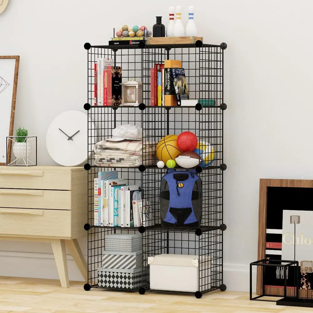 Interlocking Stackable Metal Wire Cube Storage For Clothes - Buy Metal ...